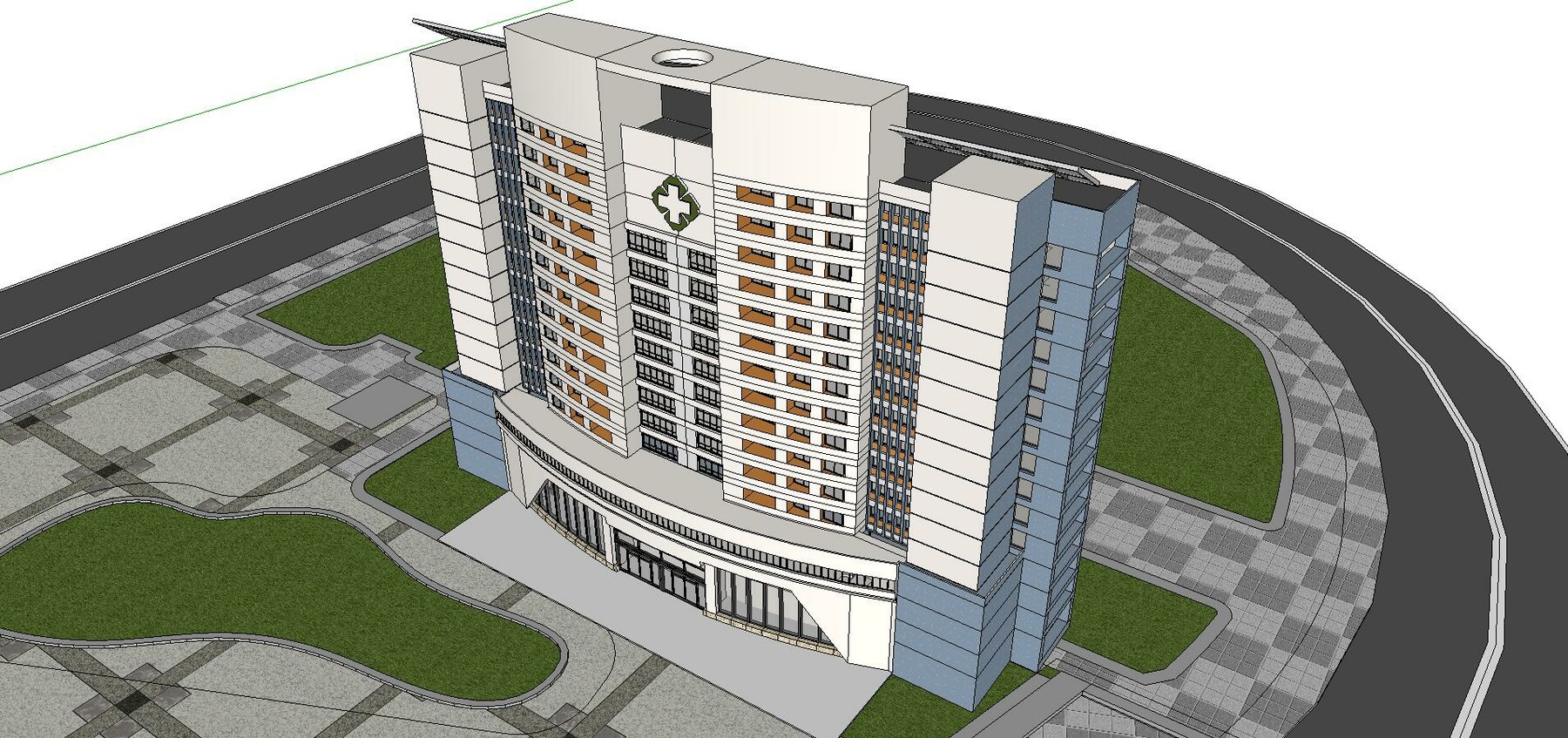 ArtStation - Sketchup City social Building-Hospital -06 | Resources