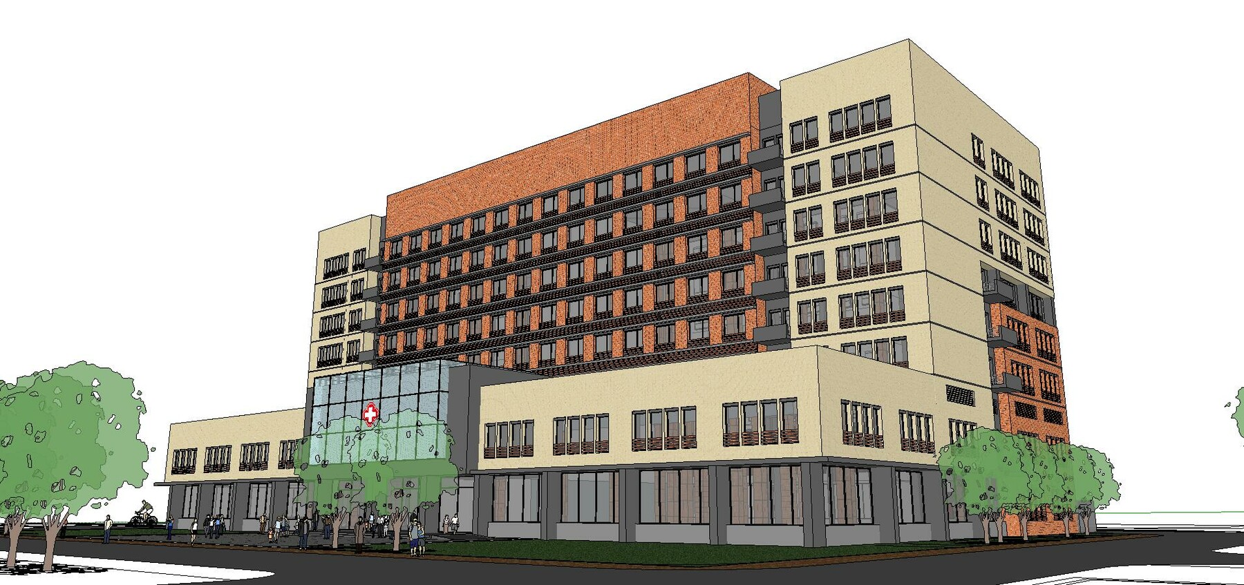 ArtStation - Sketchup City social Building-Hospital -013 | Resources