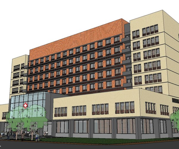 ArtStation - Sketchup City social Building-Hospital -013 | Resources