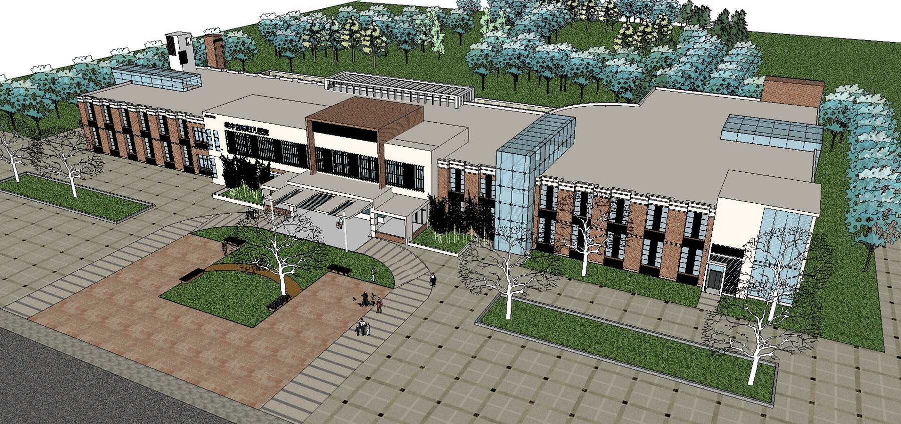 ArtStation - Sketchup City social Building-Hospital -027 | Resources