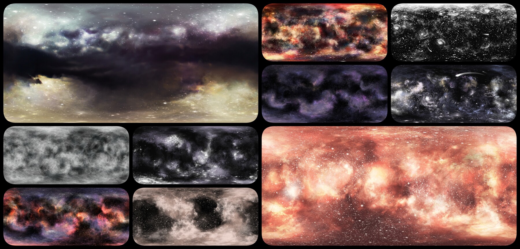 ArtStation - 10 Panoramic cosmic skies | Textures Materials and Sample ...