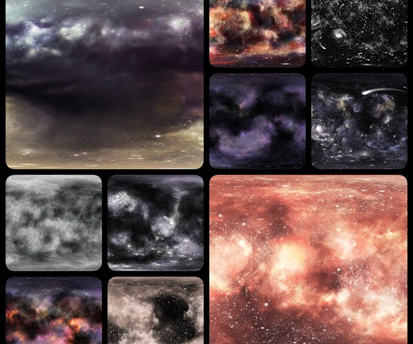 ArtStation - 10 Panoramic cosmic skies | Textures Materials and Sample ...