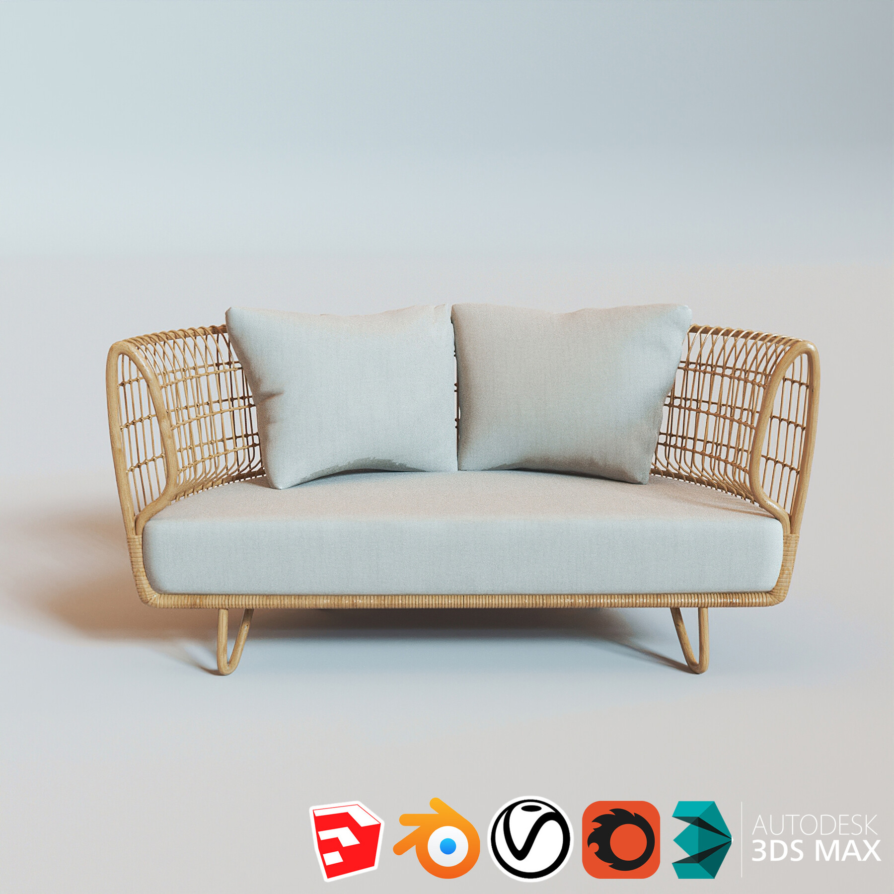 Visualworks Studio - RATTAN CHAIR - MAX SKP BLEND