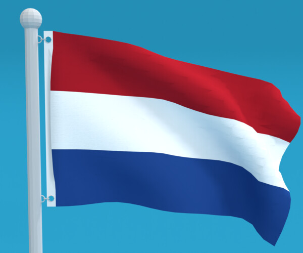 ArtStation - Low Poly Seamless Animated Netherlands Flag | Game Assets