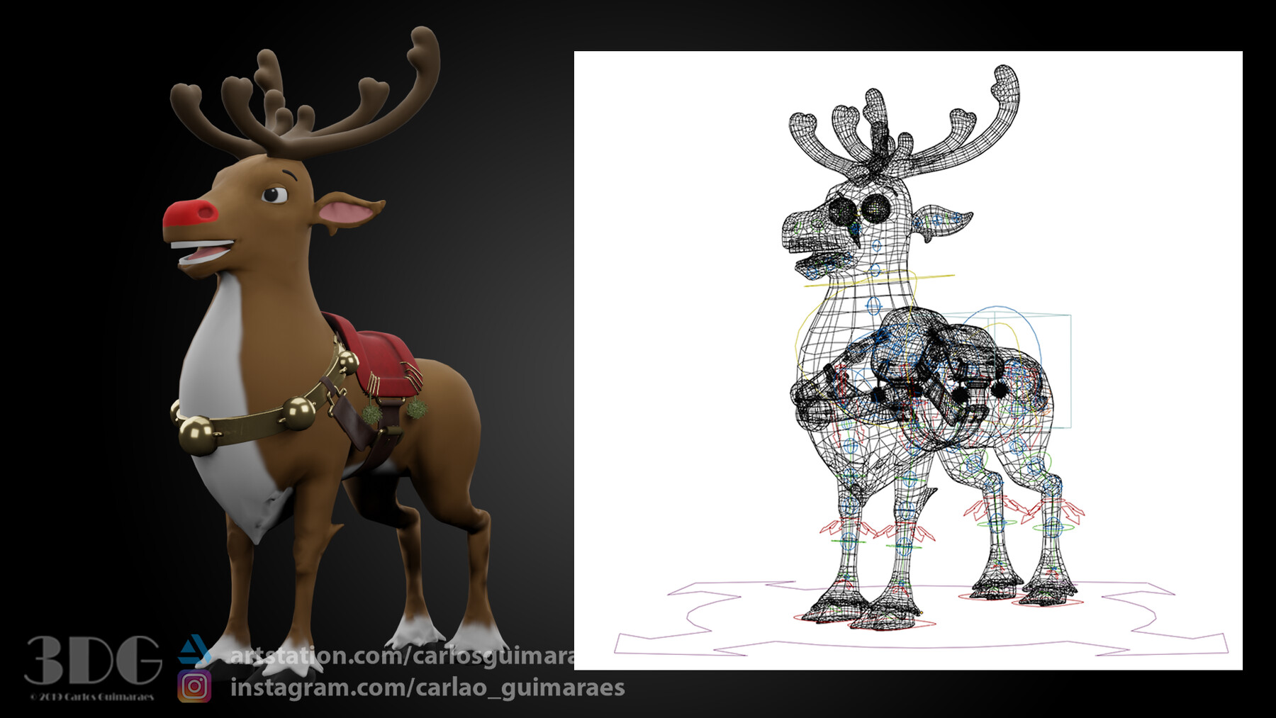 ArtStation - Rudolph Reindeer Cartoon | Game Assets