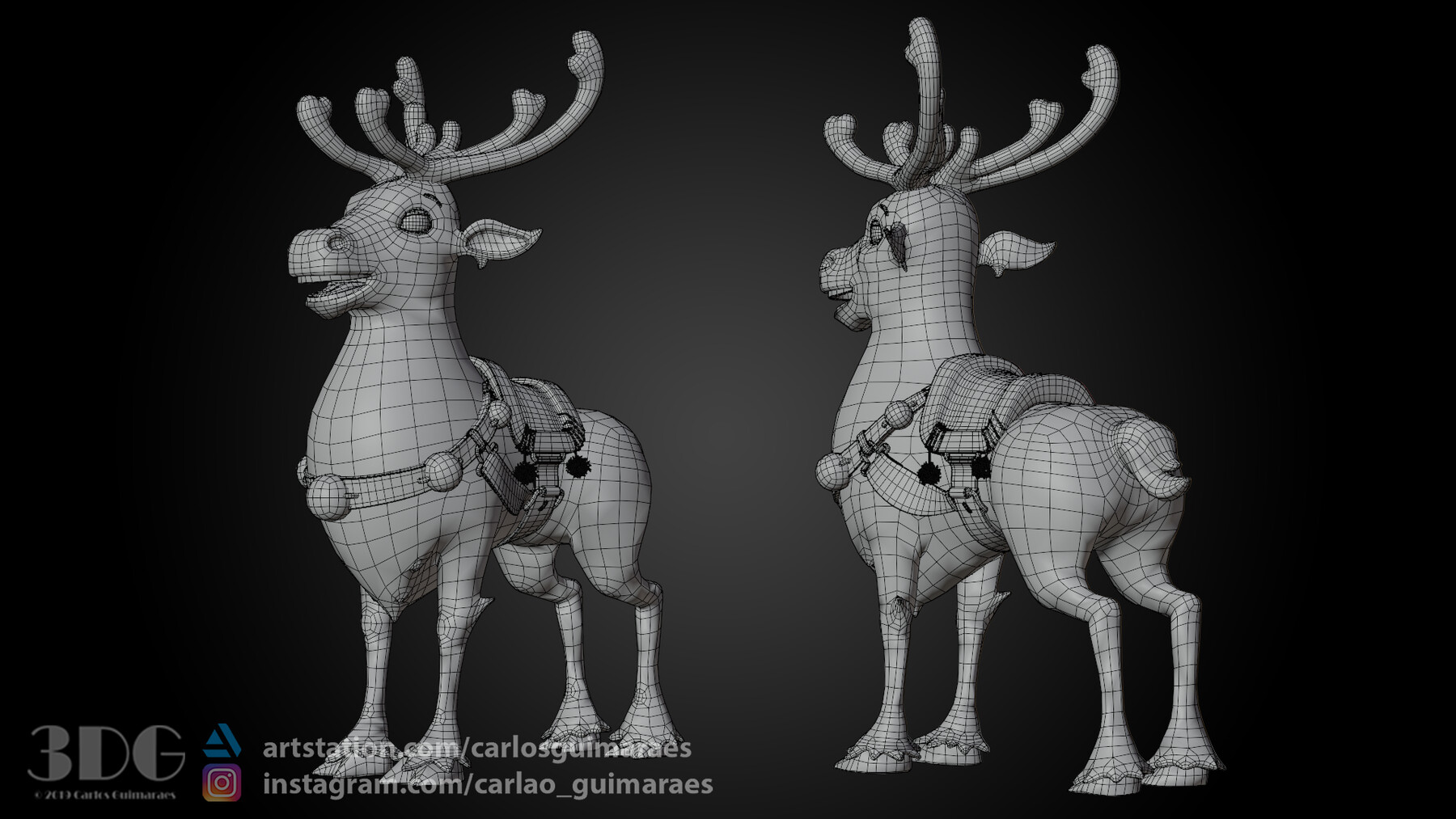 ArtStation - Rudolph Reindeer Cartoon | Game Assets