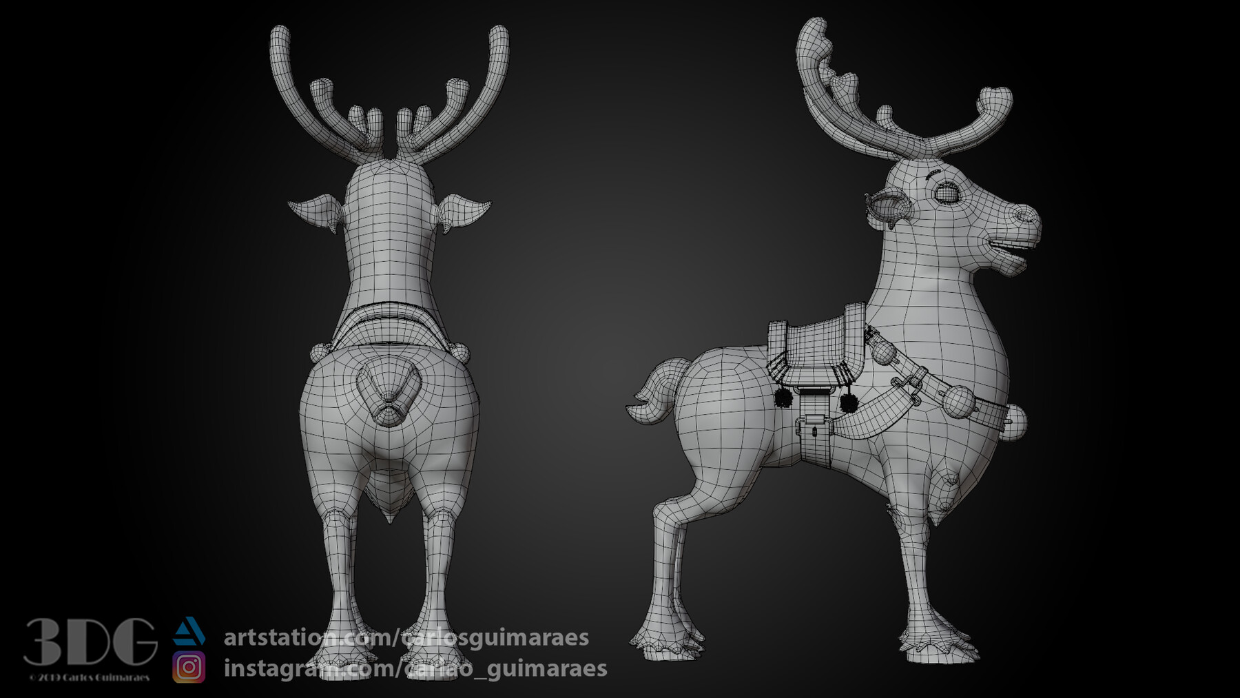 ArtStation - Rudolph Reindeer Cartoon | Game Assets