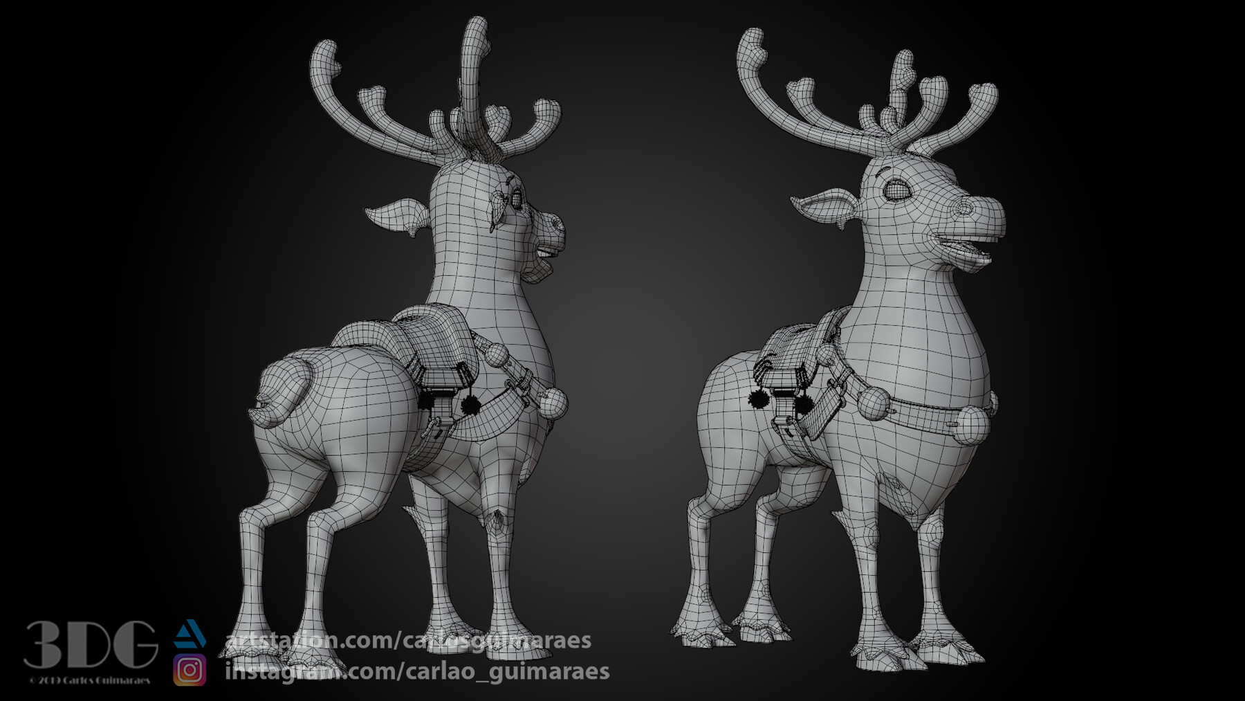 ArtStation - Rudolph Reindeer Cartoon | Game Assets