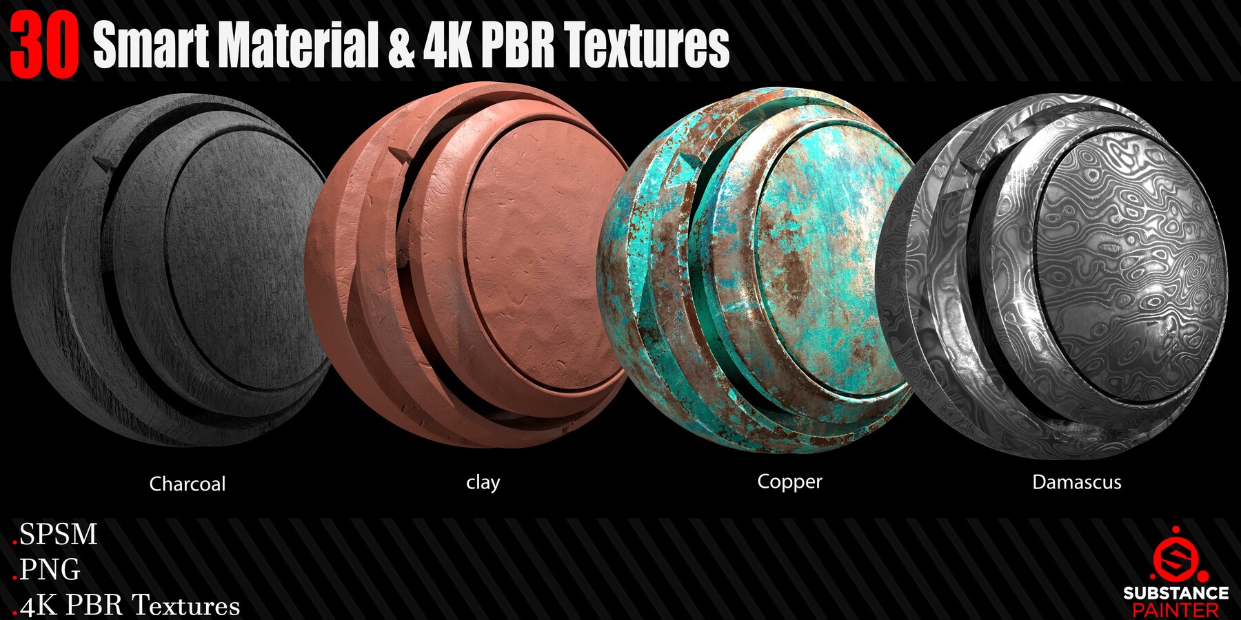 ArtStation - 30 High Quality and Procedural Smart Materials + 4K PBR ...