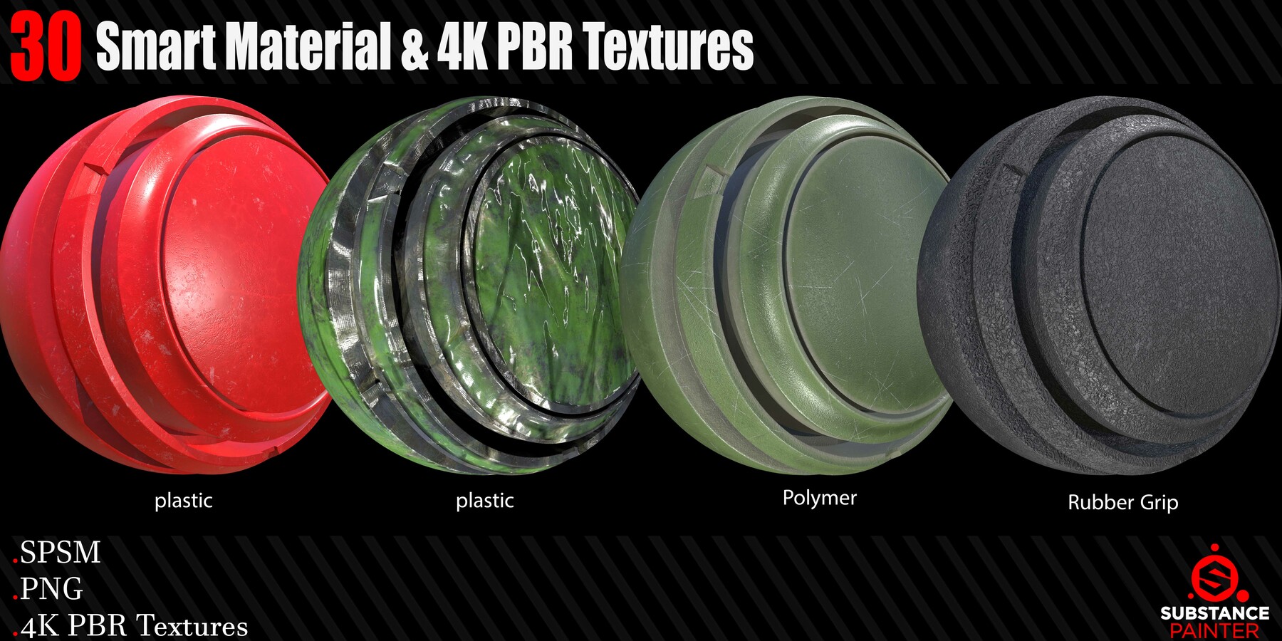 ArtStation - 30 High Quality and Procedural Smart Materials + 4K PBR ...