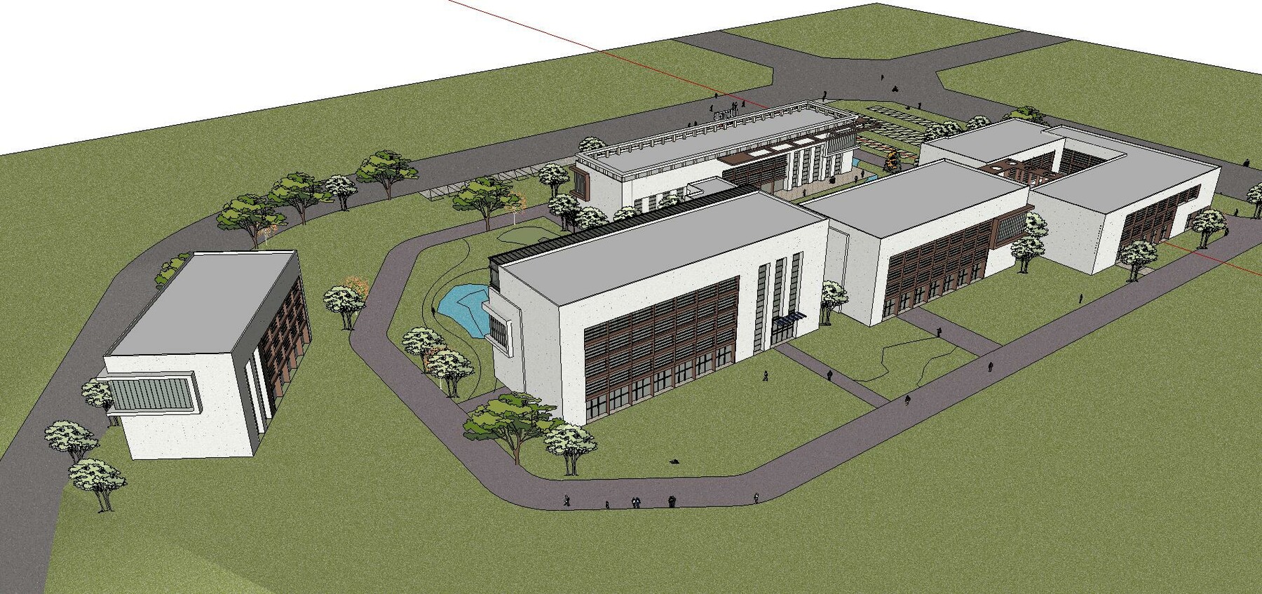 ArtStation - Sketchup City social Building-Hospital -067 | Resources