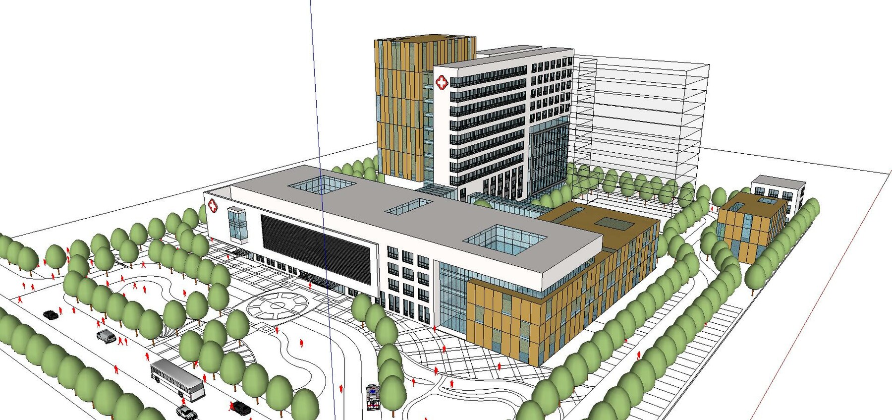 ArtStation - Sketchup City social Building-Hospital -069 | Resources