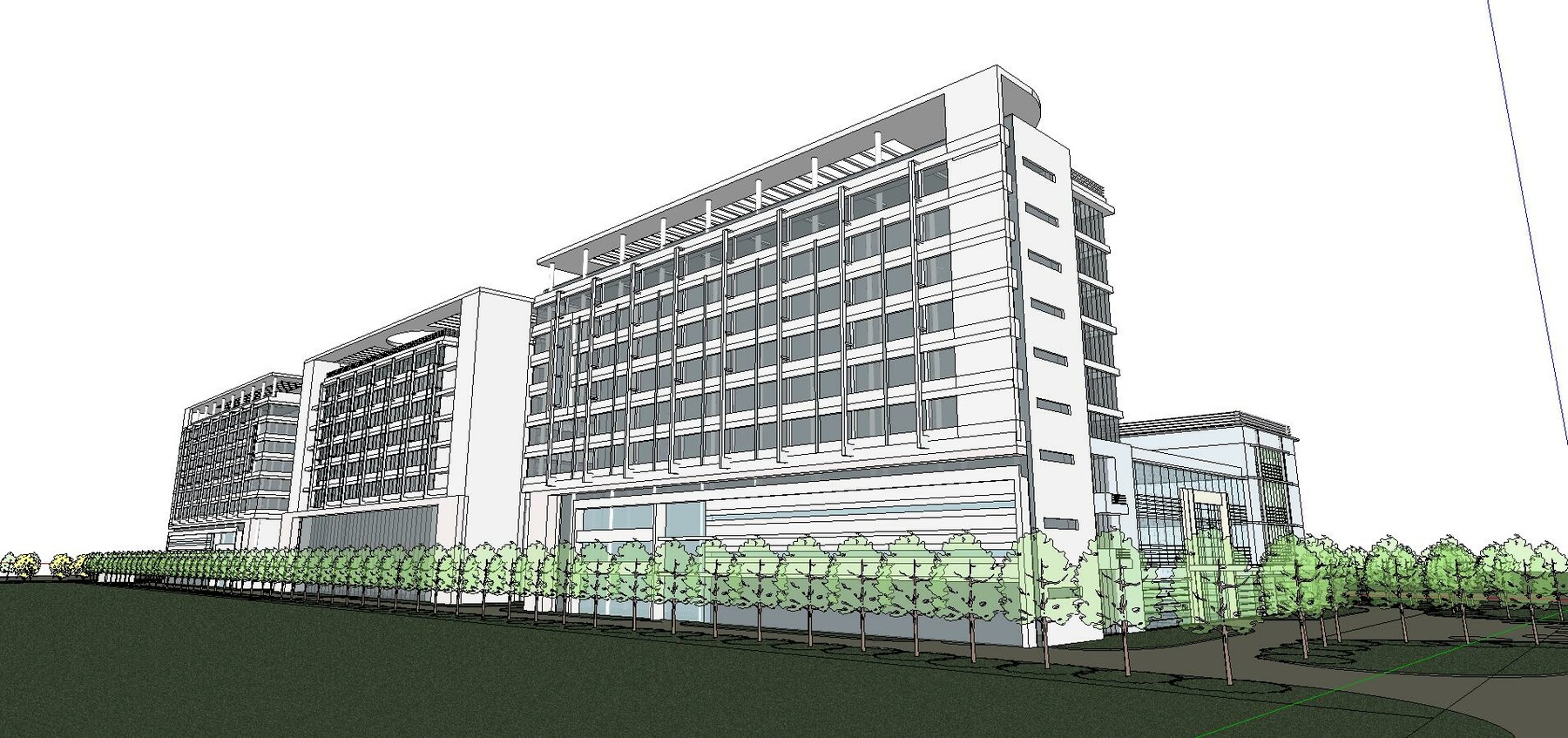 ArtStation - Sketchup City social Building-Hospital -083 | Resources