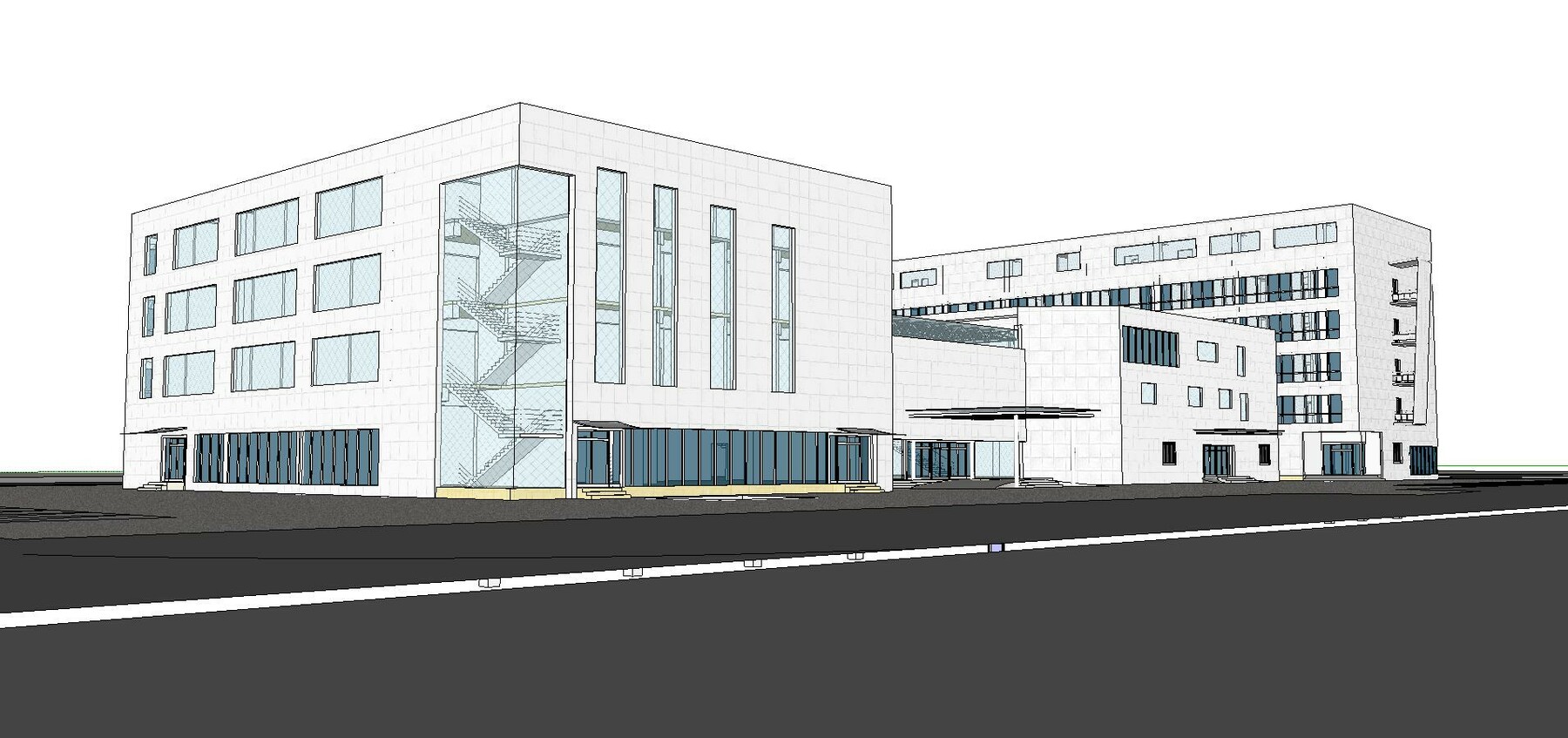 ArtStation - Sketchup City social Building-Hospital -088 | Resources