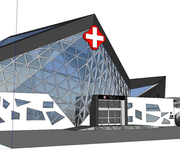 ArtStation - Sketchup City social Building-Hospital -093 | Resources