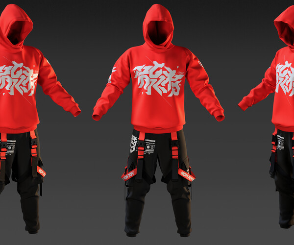 ArtStation - tech wear outfit male | Game Assets