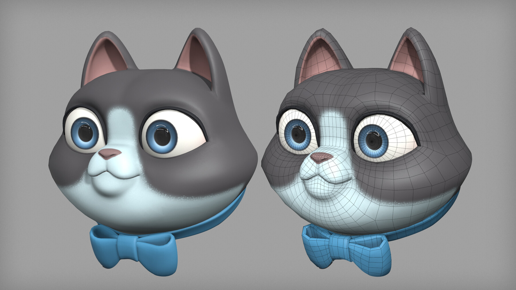 ArtStation - Cartoon cat character base mesh | Resources