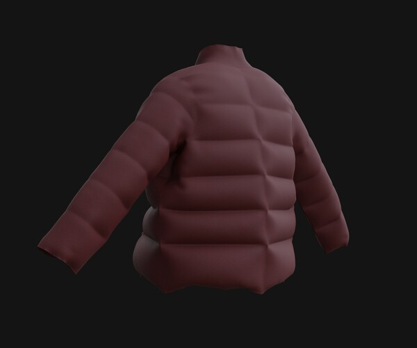 ArtStation - 3D Puffer jacket - Male Winter jacket | Game Assets