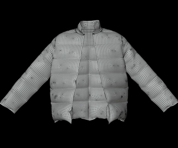 ArtStation - 3D Puffer jacket - Male Winter jacket | Game Assets