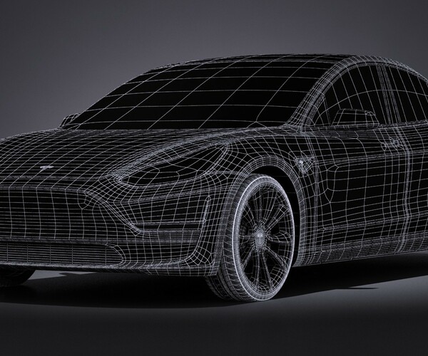 ArtStation - TESLA Model Car | Game Assets