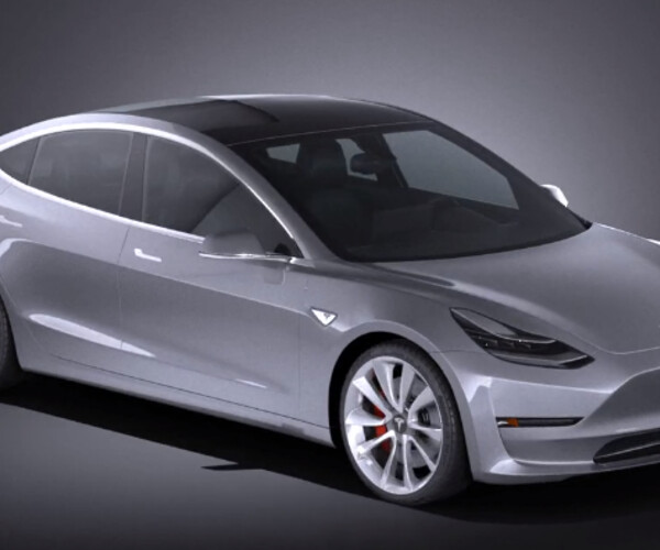 ArtStation - TESLA Model Car | Game Assets