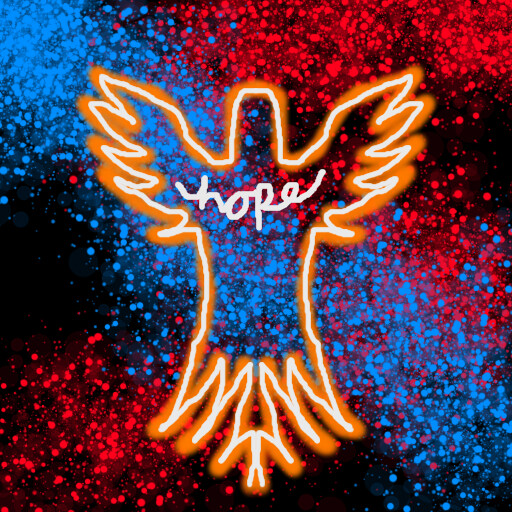 ArtStation - "hope" blue red pfp | Artworks