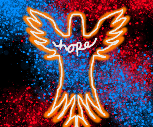 ArtStation - "hope" blue red pfp | Artworks