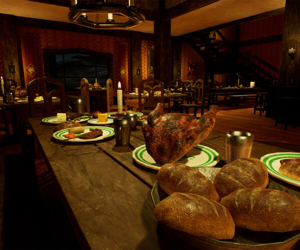 ArtStation - Modular Fantasy Inn | Game Assets