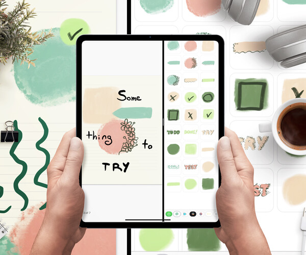 ArtStation - Digital sticker Goodnotes album 27 Cute Flora Sticker Book ...