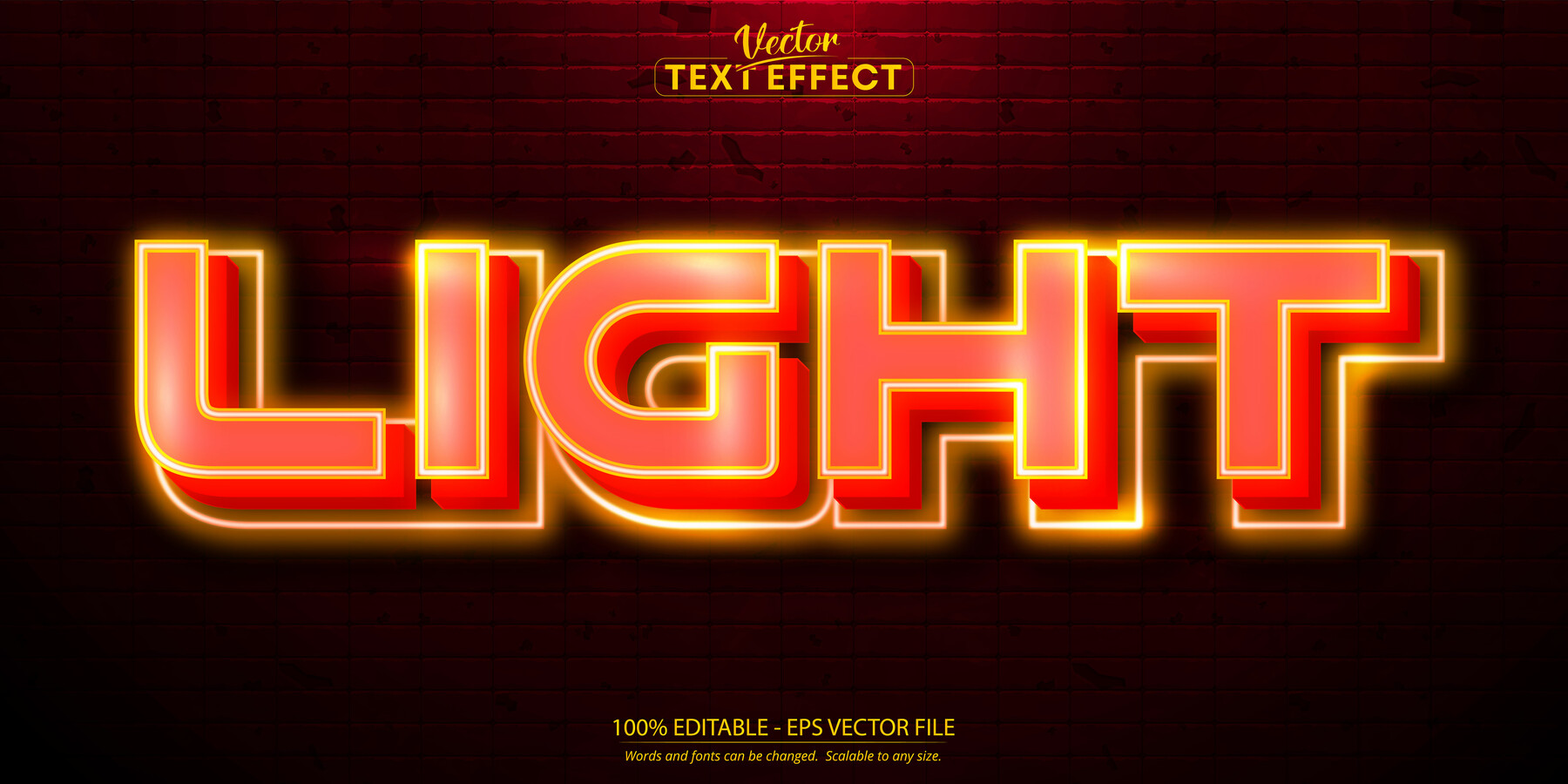 ArtStation - Light text, neon style editable text effect | Artworks