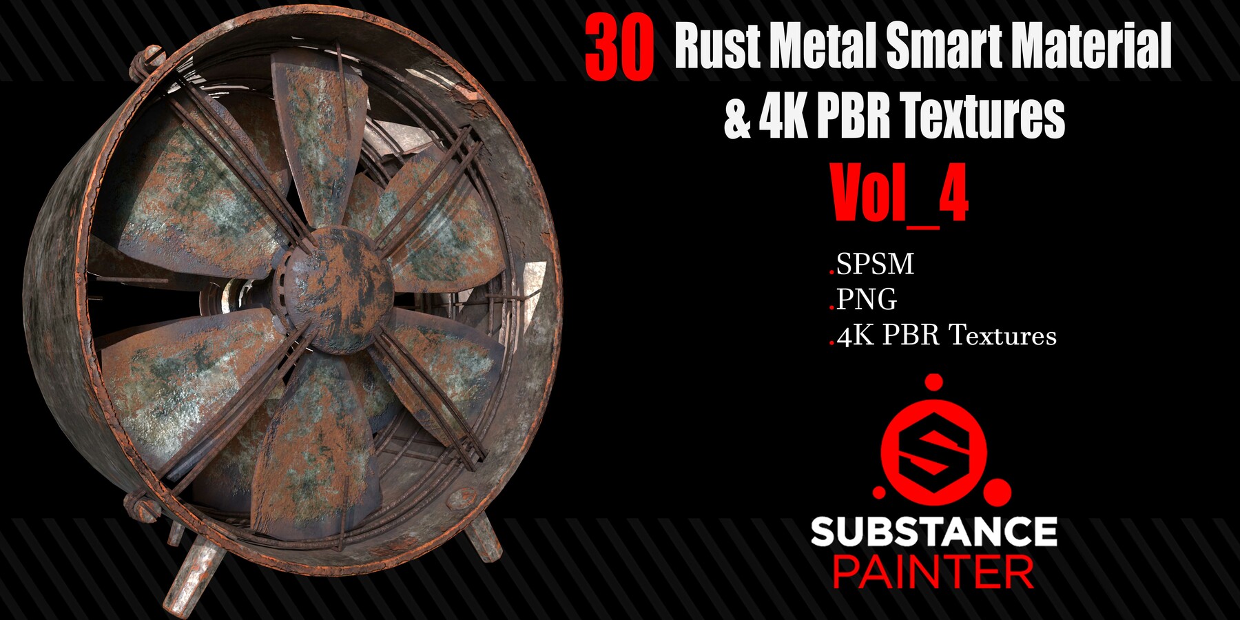 ArtStation - 30 Rust Metal Smart Materials + 4KPBR Textures | Game Assets