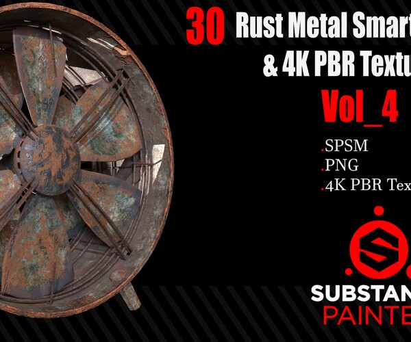 ArtStation - 30 Rust Metal Smart Materials + 4KPBR Textures | Game Assets