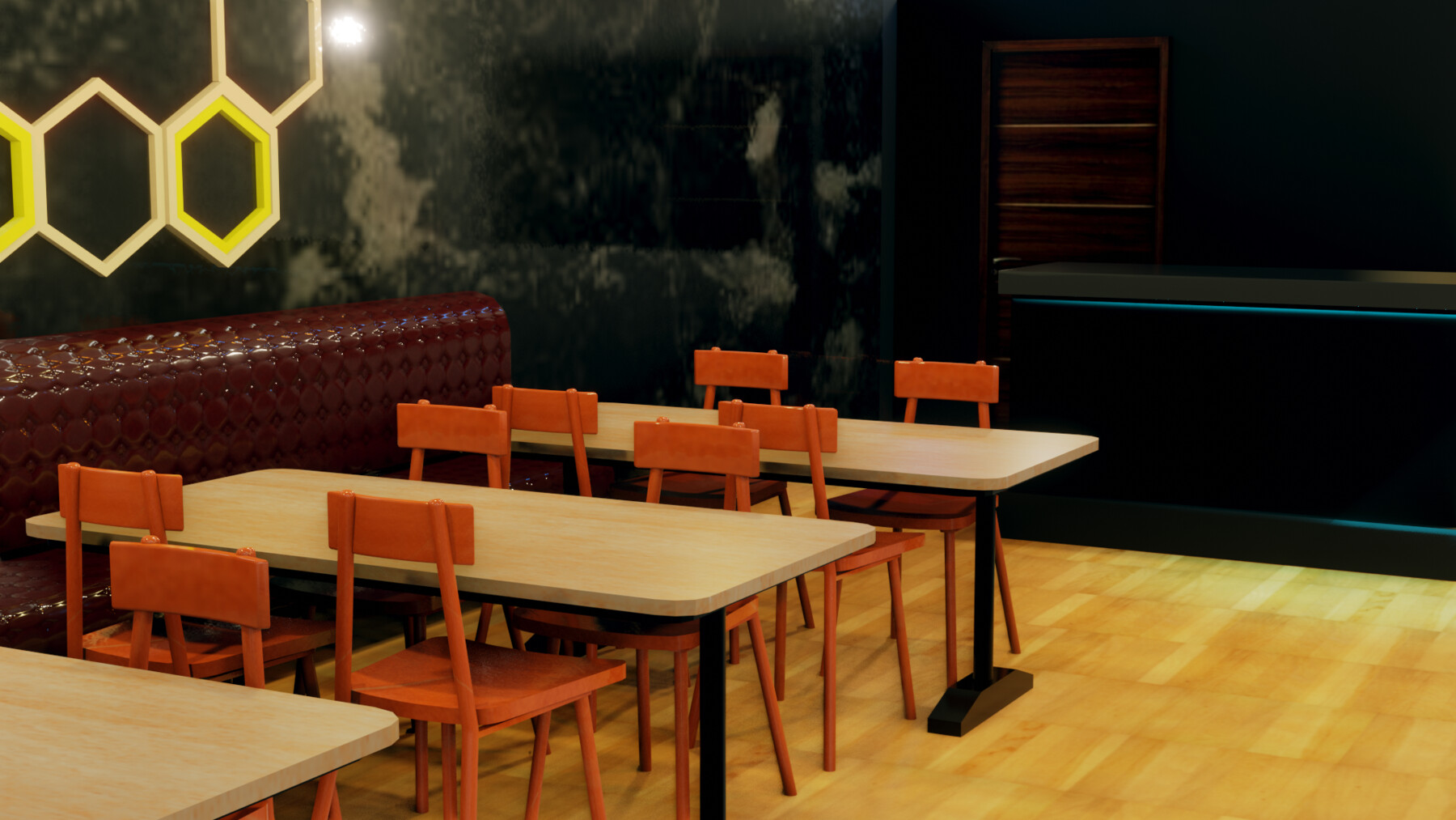 ArtStation - Restaurant Interior - Low poly - Game Ready - PBR | Game ...