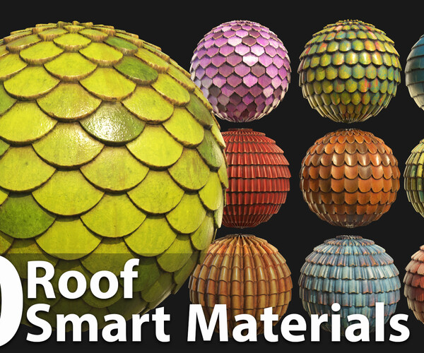 ArtStation - 10 Roof Smart Materials | Game Assets