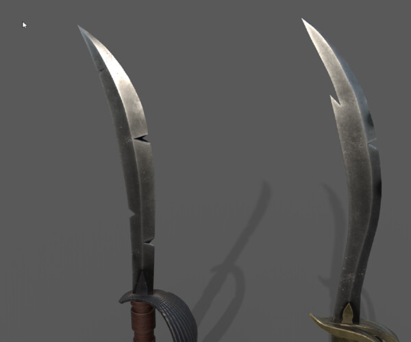 ArtStation - Stylized Cutlass Low-poly 3D model Low-poly 3D model ...