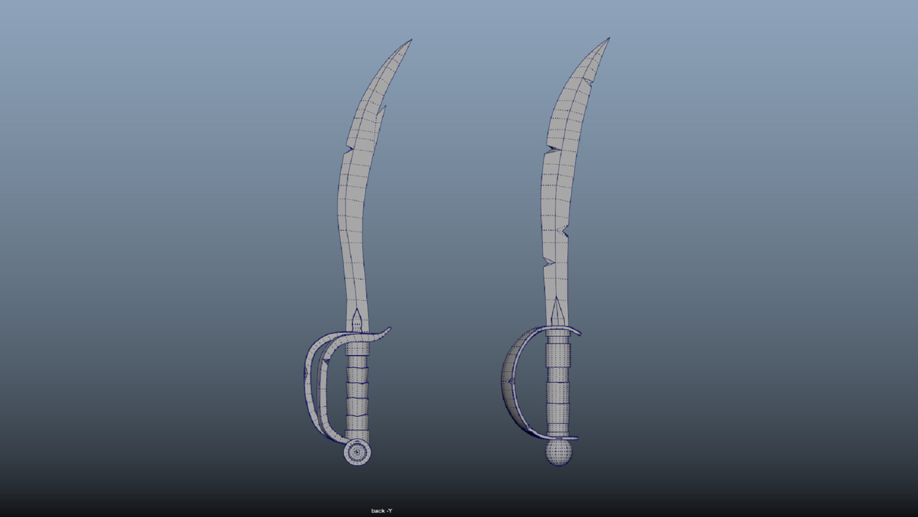 ArtStation - Stylized Cutlass Low-poly 3D model Low-poly 3D model ...