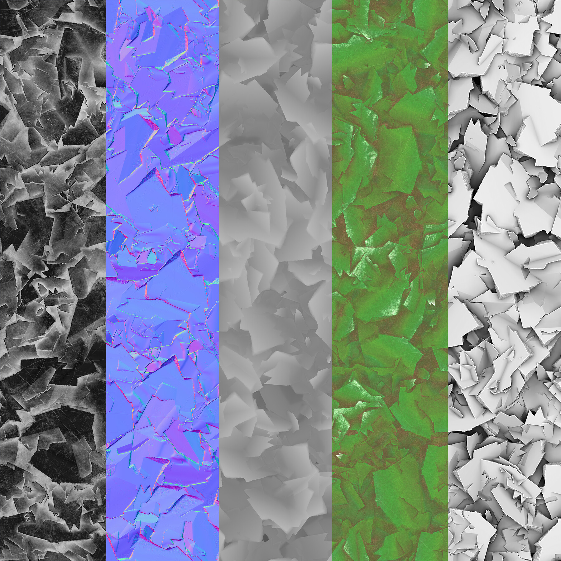 ArtStation - Broken Glass Material | Game Assets