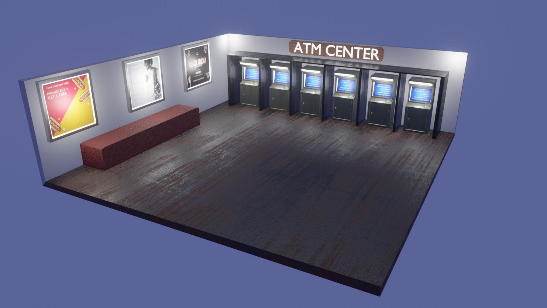 ArtStation - ATM CENTER 3D MODEL | Game Assets