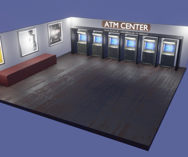 ArtStation - ATM CENTER 3D MODEL | Game Assets