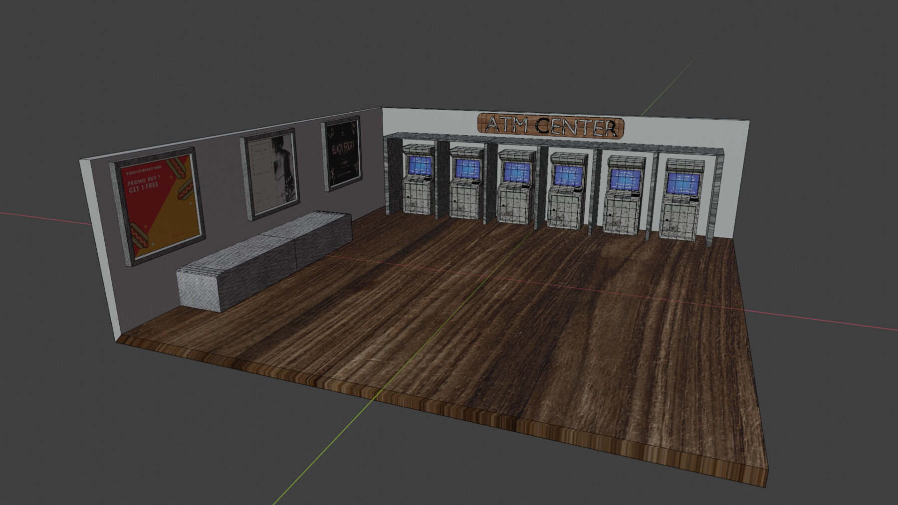 ArtStation - ATM CENTER 3D MODEL | Game Assets