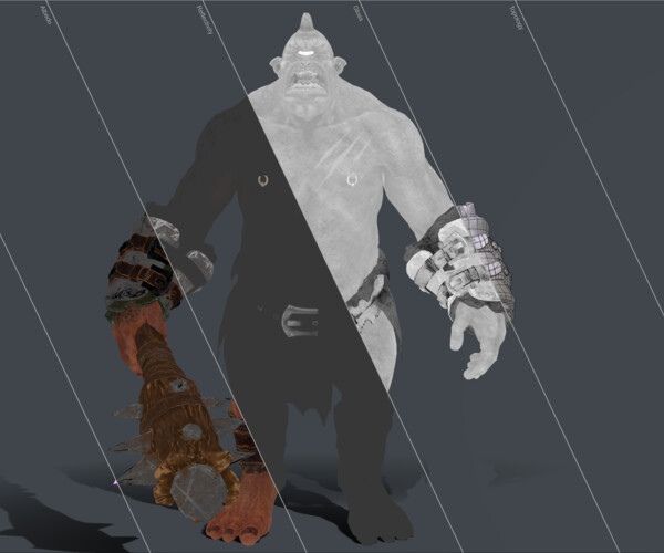 ArtStation - Ogre Cyclops Game-ready | Game Assets