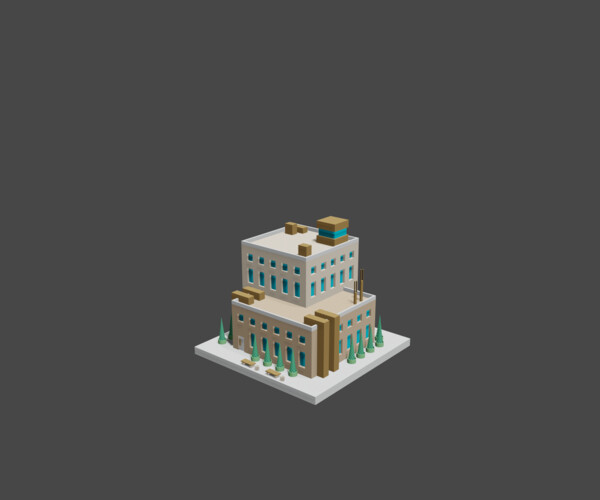 ArtStation - Residential building 4 WOU Kit | Game Assets