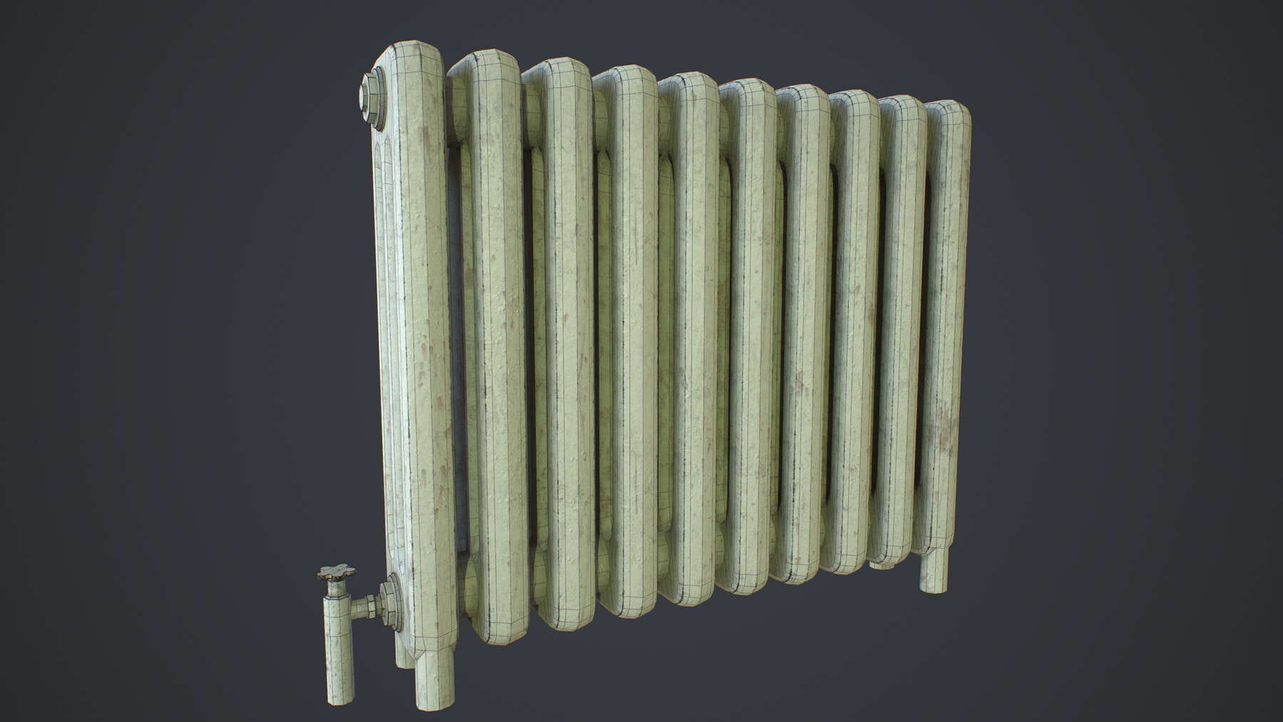 ArtStation - Old Metal Painted Radiator | Game Assets