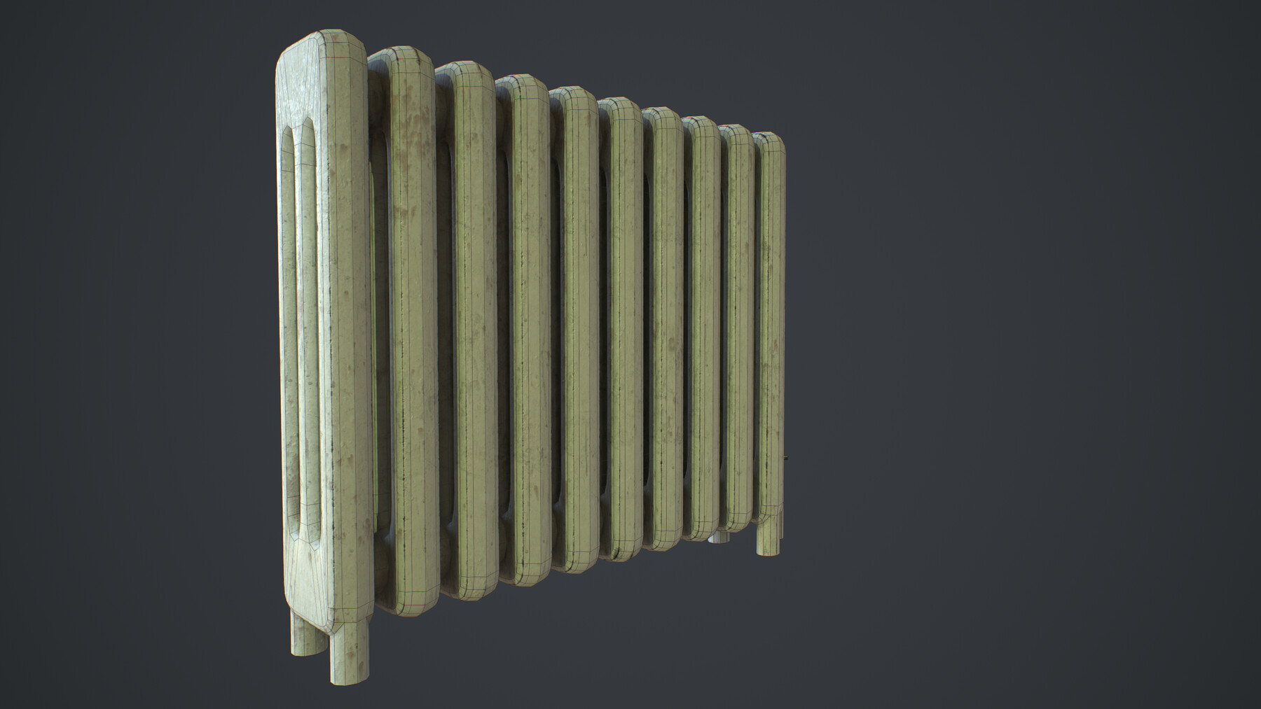 ArtStation - Old Metal Painted Radiator | Game Assets