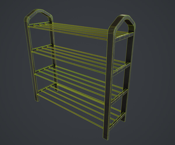 ArtStation - Metal Used Shoe Rack | Game Assets
