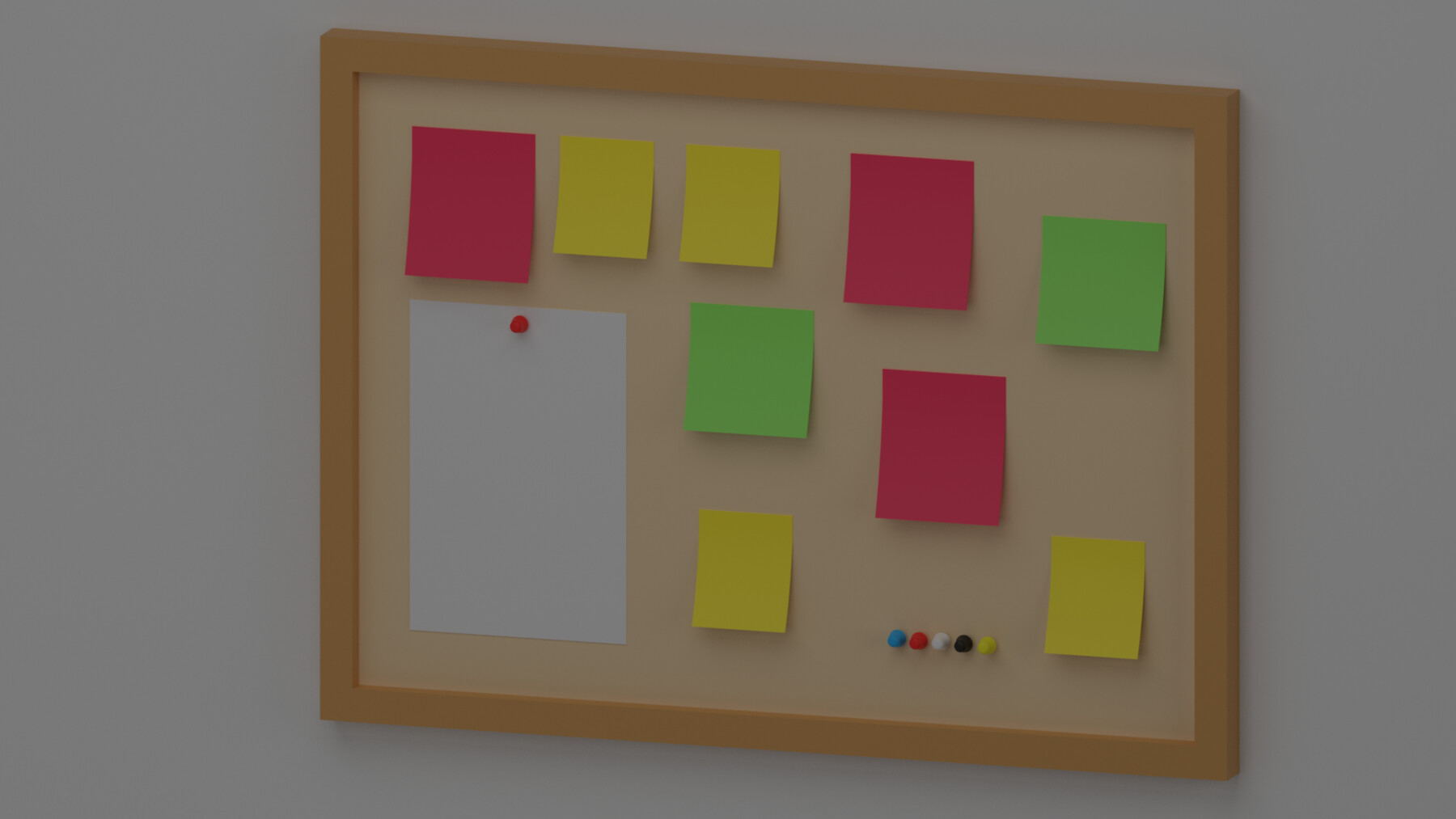 ArtStation - Cartoon Cork Board With Push Pin | Game Assets