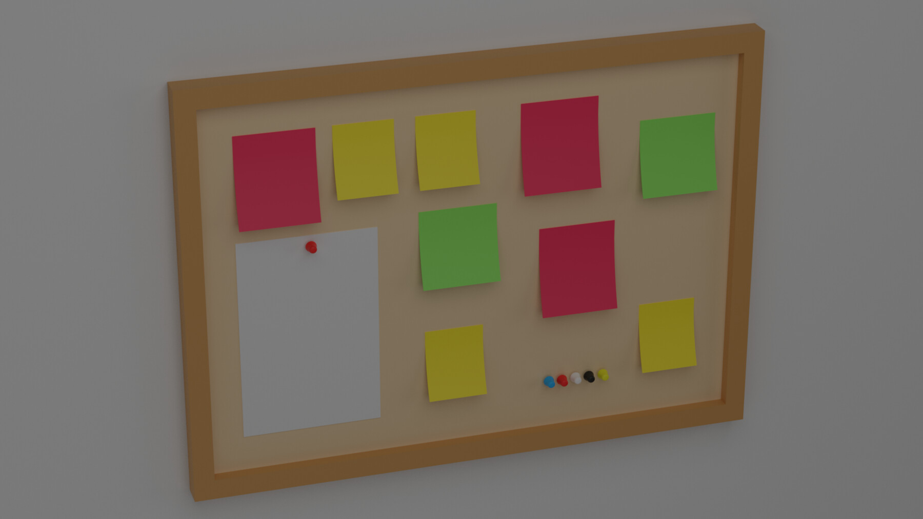 ArtStation - Cartoon Cork Board With Push Pin | Game Assets