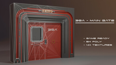 ArtStation - Sci-Fi Space Door Hard Surface | Game Assets