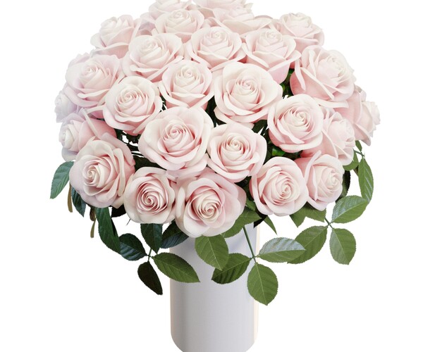 ArtStation - Flower Set 09 / Light Pink Roses Bouquet | Resources