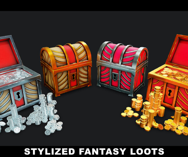 ArtStation - STYLIZED - Fantasy Loots Pack ( Unity ) | Game Assets
